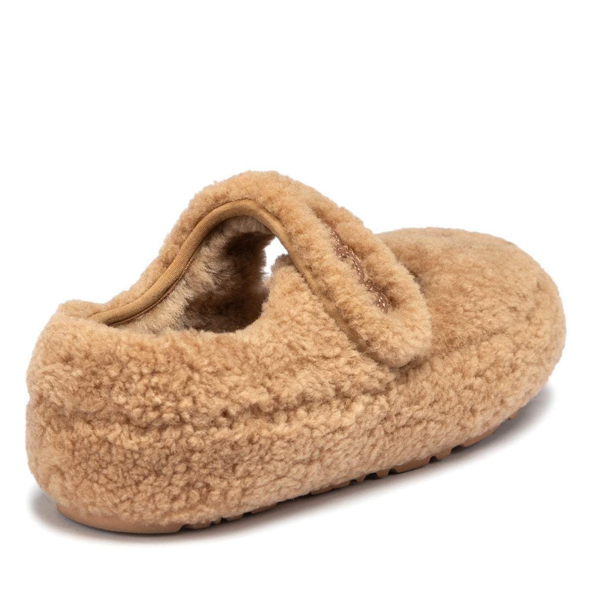 Velcro Fluffy Uggs | Sheepskin Slippers with Strap