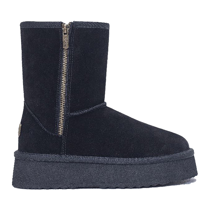 Premium Short Zip Platform Ugg Boots