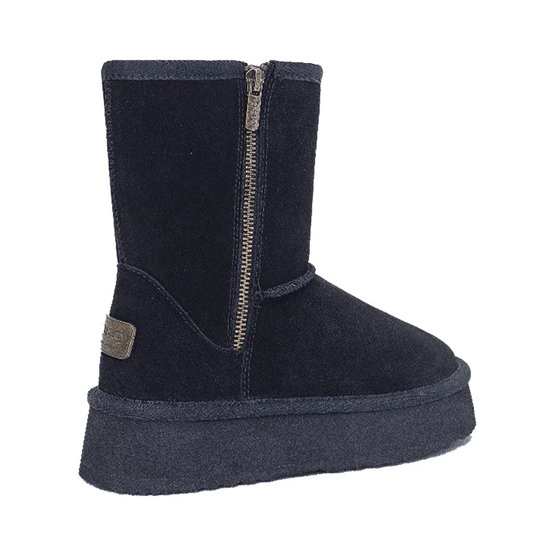 Premium Short Zip Platform Ugg Boots